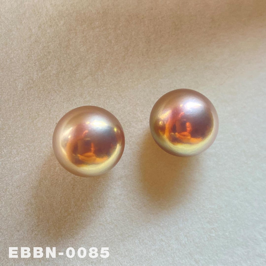 12mm Edison Pearls Large Size Gold Rainbow Natural Metallic Round ...