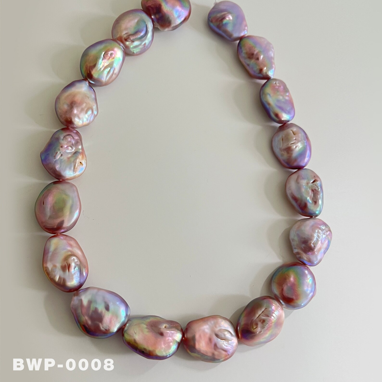 1 Strand 16 Inch Purple Rainbow Button Aurora Baroque Pearl - Etsy