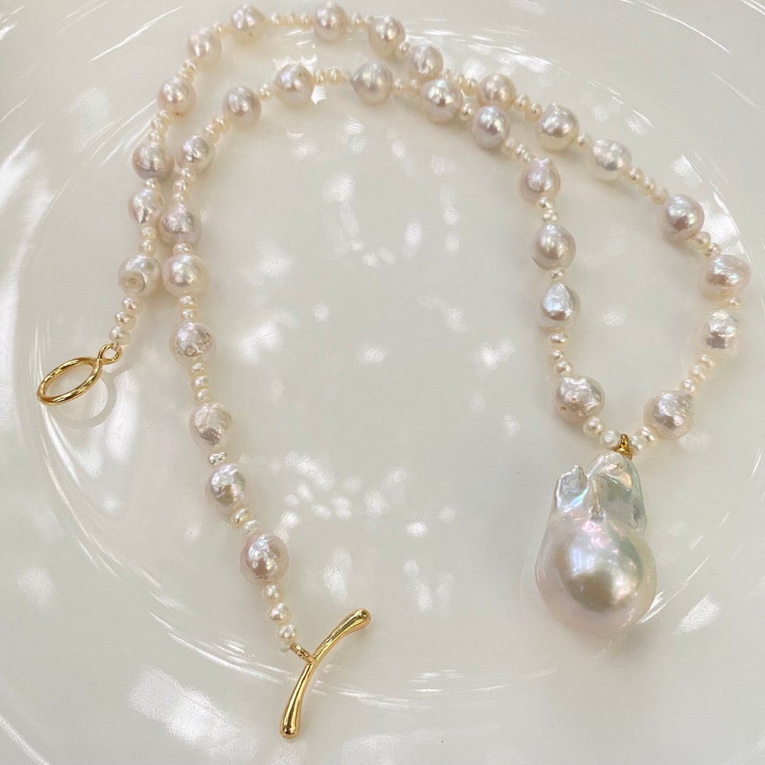 White Silver Baroque Pearl Fireball Baroque large Baroque - Etsy Australia