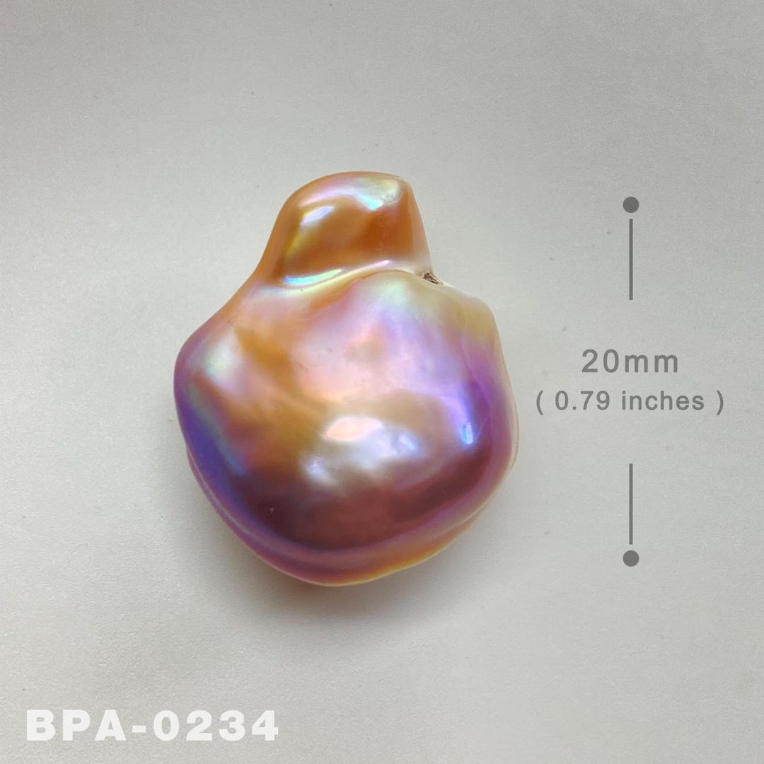 20mm Purple Rainbow Fireball Pearl Flame Ball Natural Metallic Baroque ...