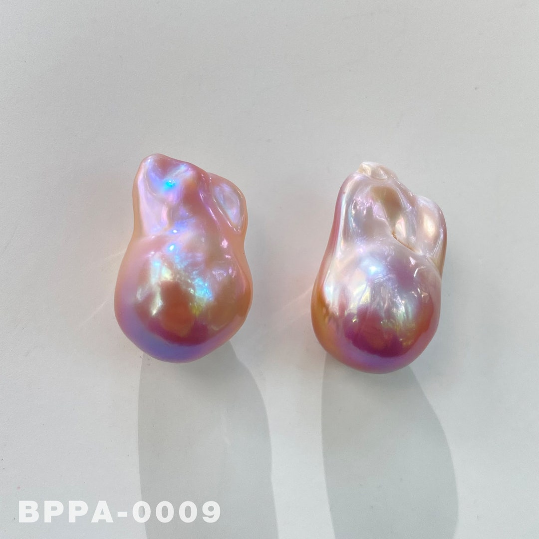 Large Size Pink and Purple Rainbow Fireball Pearls Flame Ball Natural ...