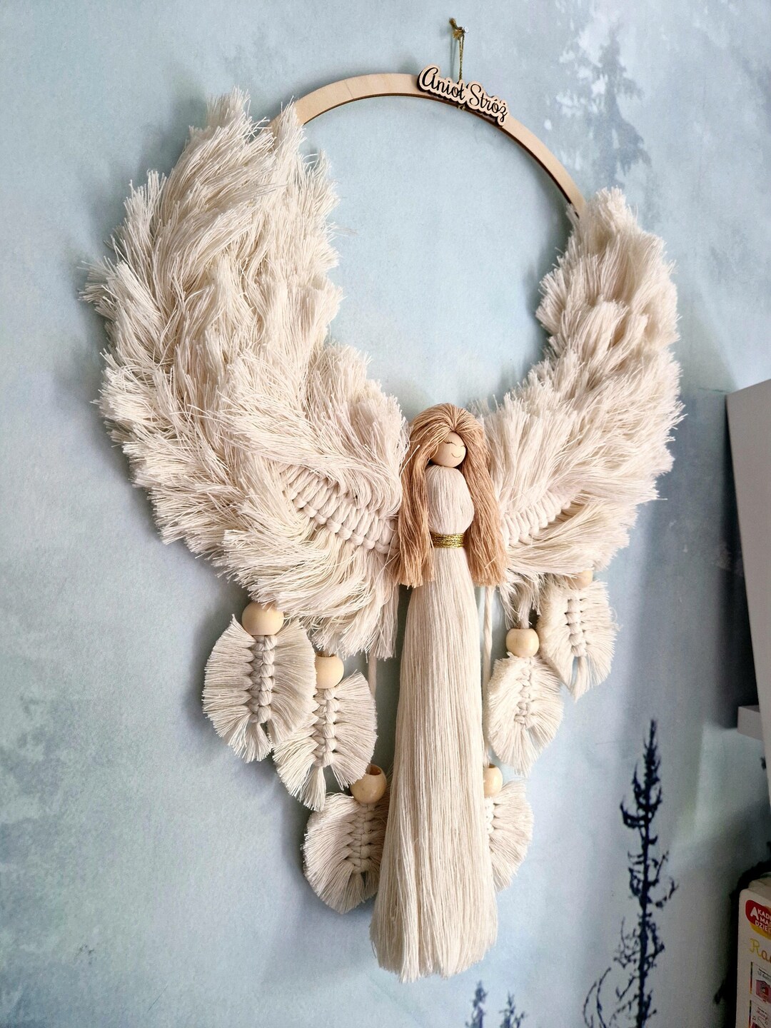 Angel Macrame, Angel Home Decor, Guardian Angel, Angel Ornament, Angel ...