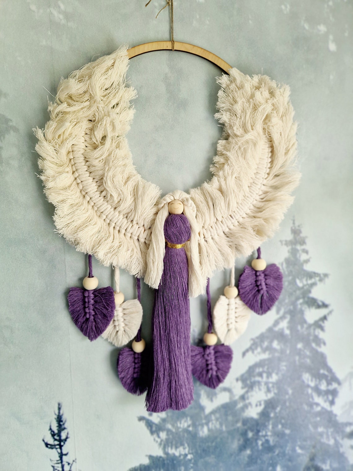 Angel Macrame, Angel Home Decor, Guardian Angel, Angel Ornament, Angel ...