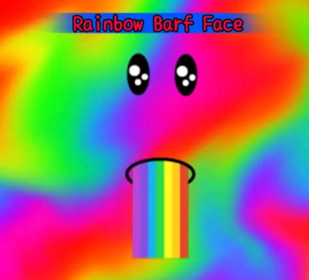 Rainbow Barf Roblox Character Avatar Facey Digi Art for Mining and ...