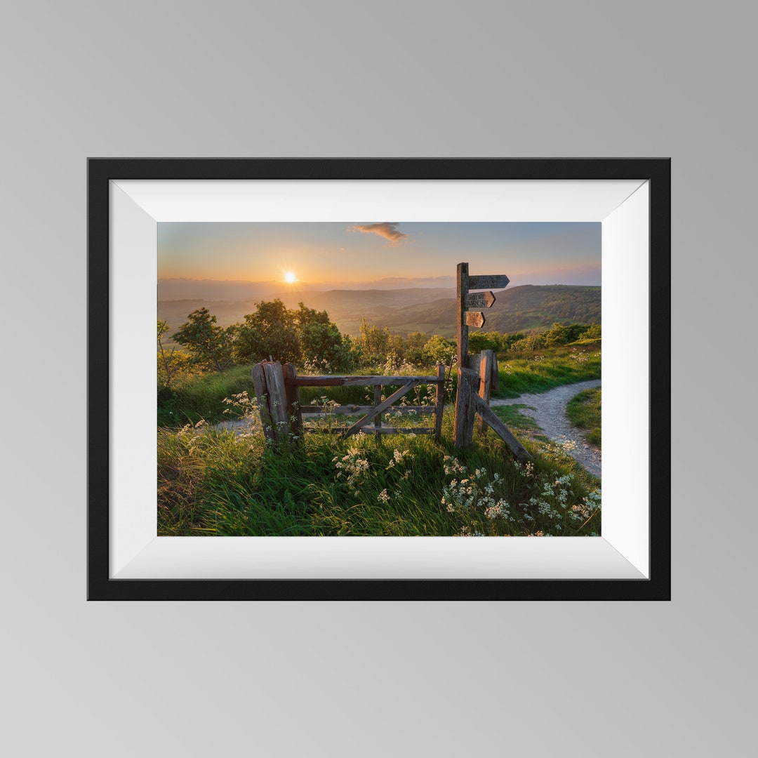 Summer Sunset at Sutton Bank Print, Yorkshire Landscape Photography - Etsy