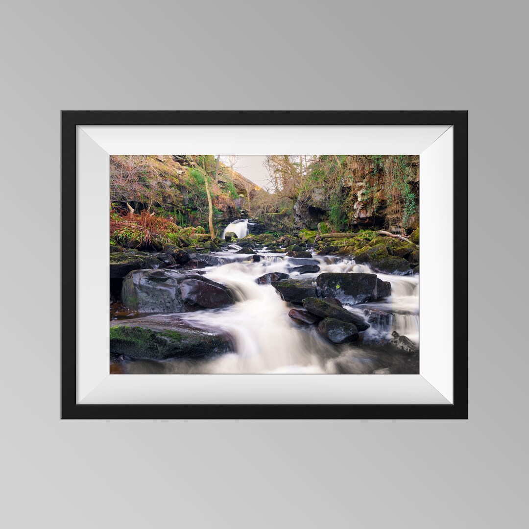 Thomason Foss Waterfall in the River Print Yorkshire - Etsy