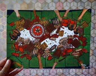 Philippines Art Print A4 Size Hand Drawn Illustration, Gouache Print, Wall Art, Painting Print ...