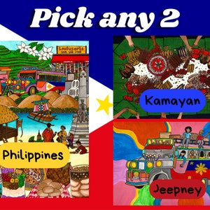 Philippines Art Print A4 Size Hand Drawn Illustration, Gouache Print, Wall Art, Painting Print ...