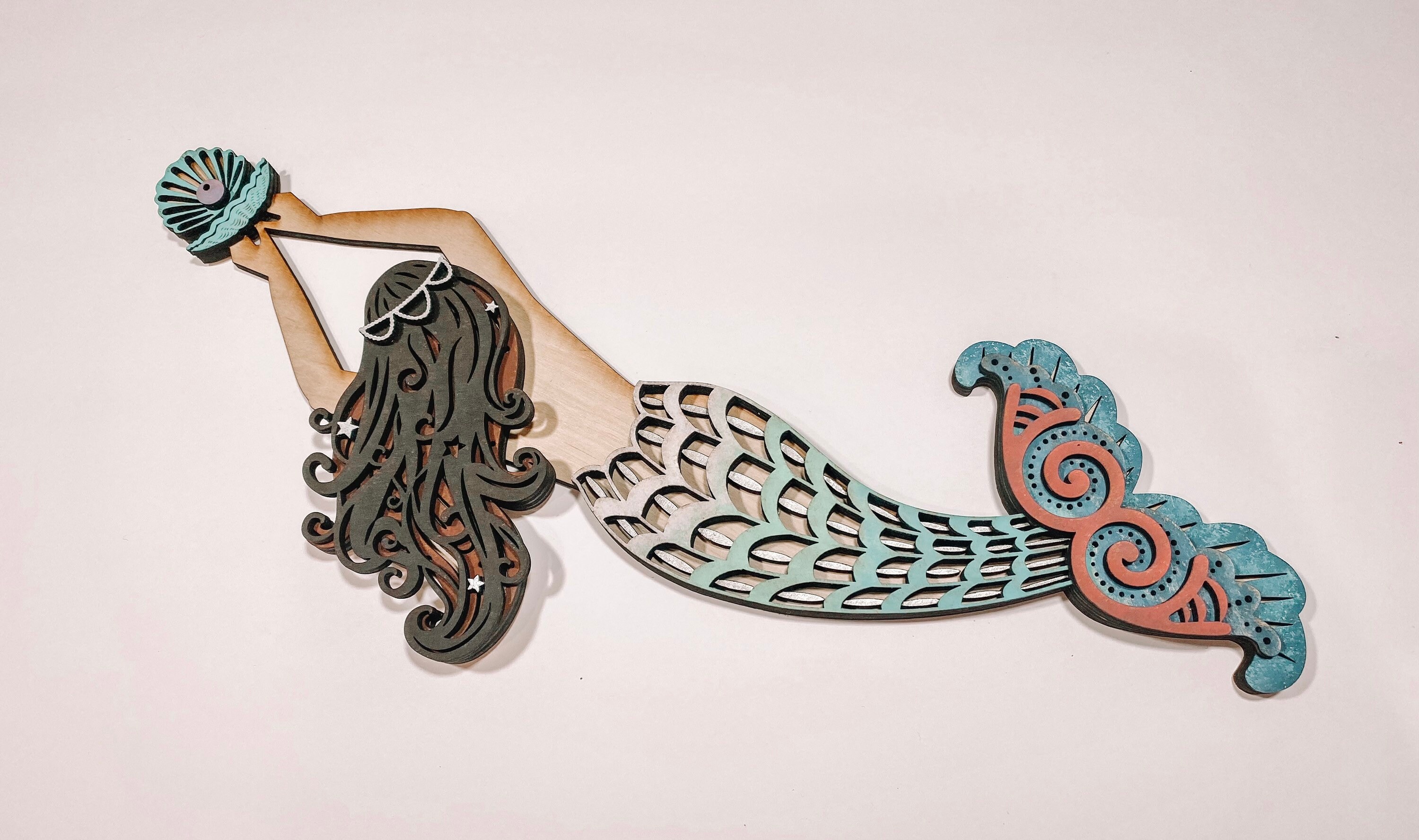 Mermaid 3D Wall or Shelf Decor | Etsy