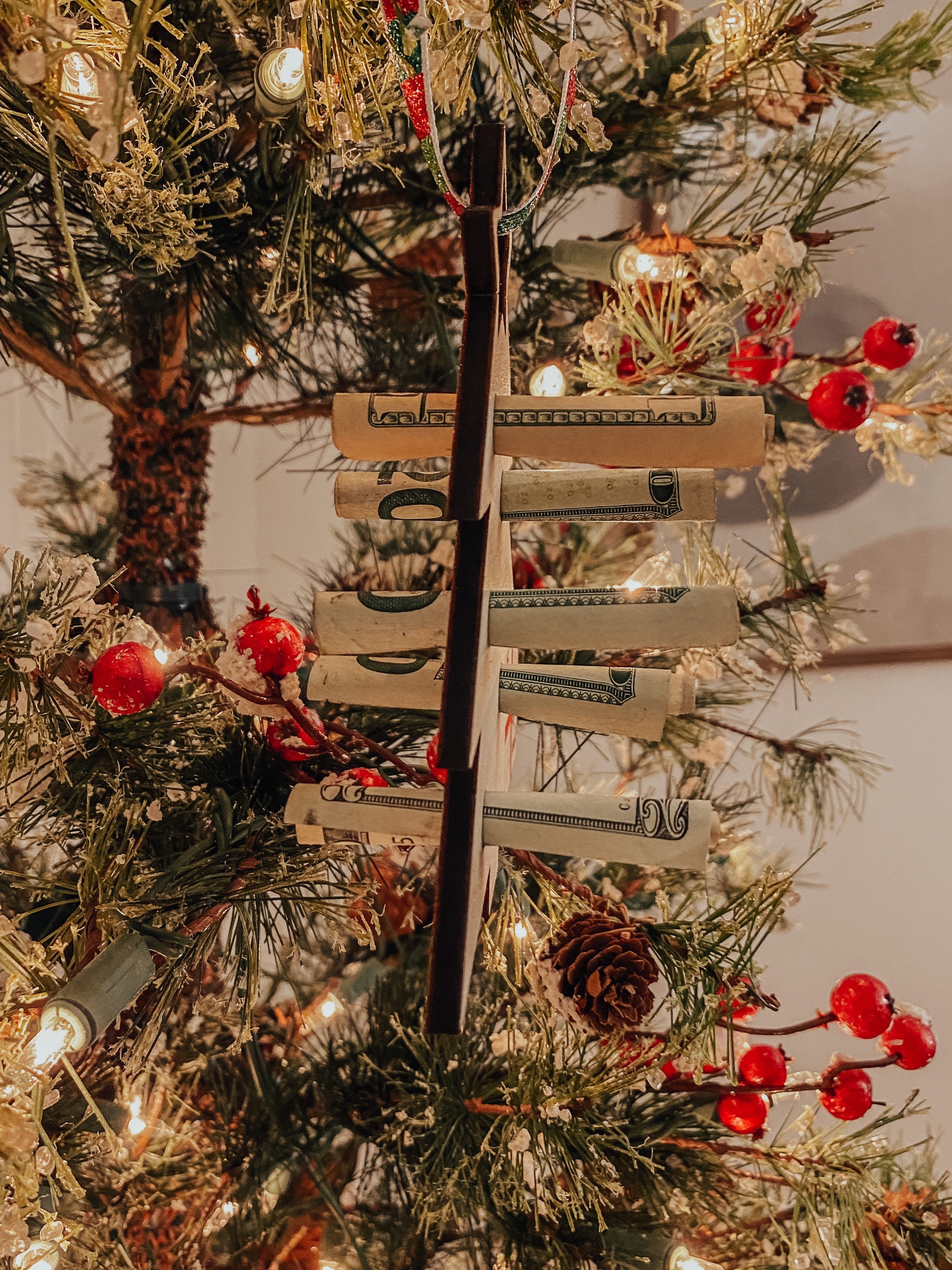 Money Christmas Tree Dollar Bill Holder Ornament/personalized - Etsy