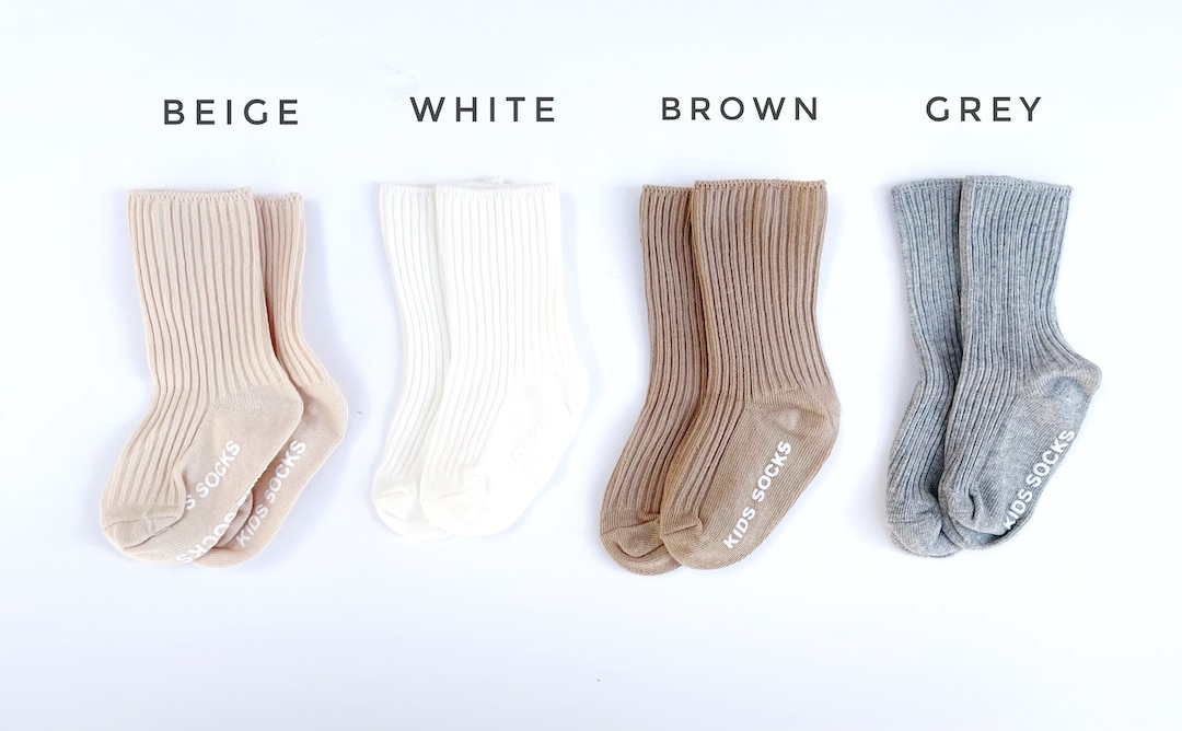 Baby Toddler Socks L Gender Neutral Baby Socks L Ankle High Crew Socks ...