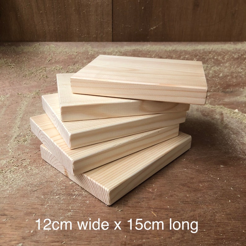 SET OF 10 12cm SQUARE Wood Blank. Sign Blank. Plaque Blank. Wood Craft ...