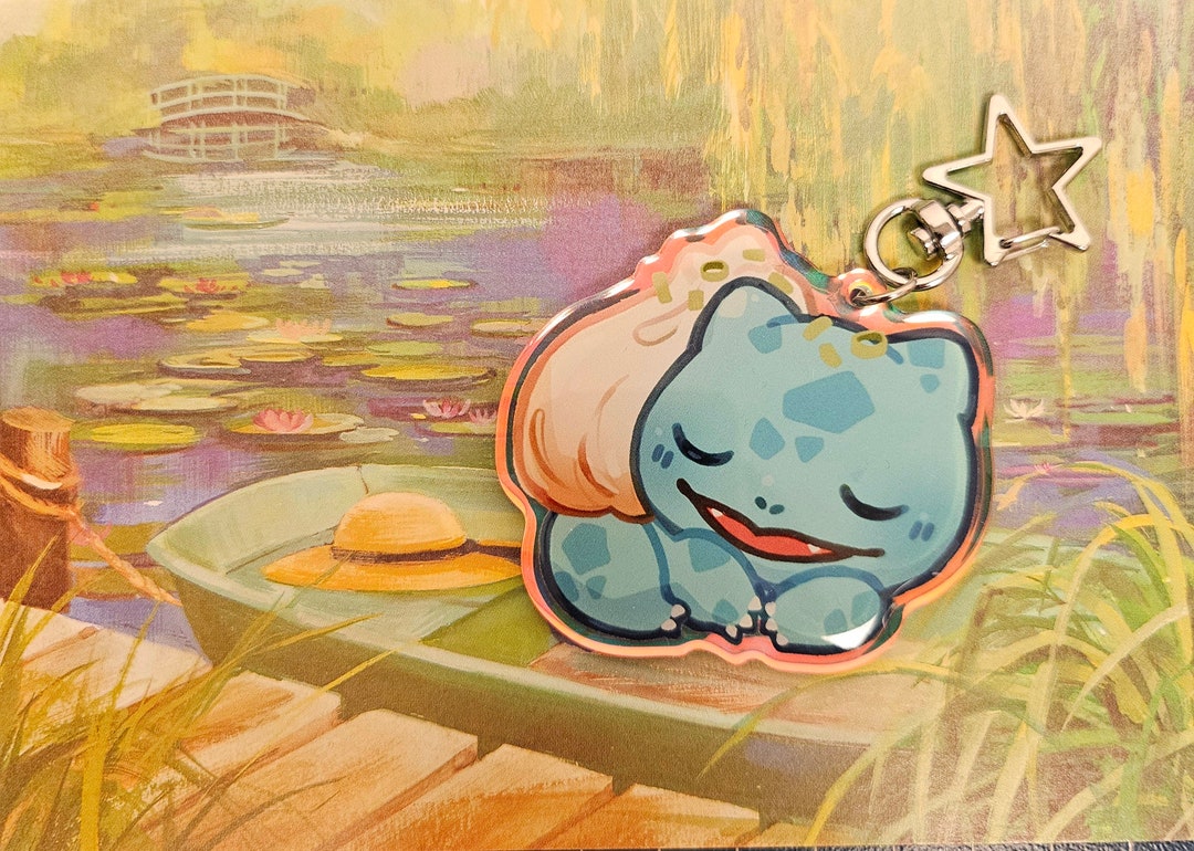 Saur Cute Bulbasaur Holographic Keychains - Etsy