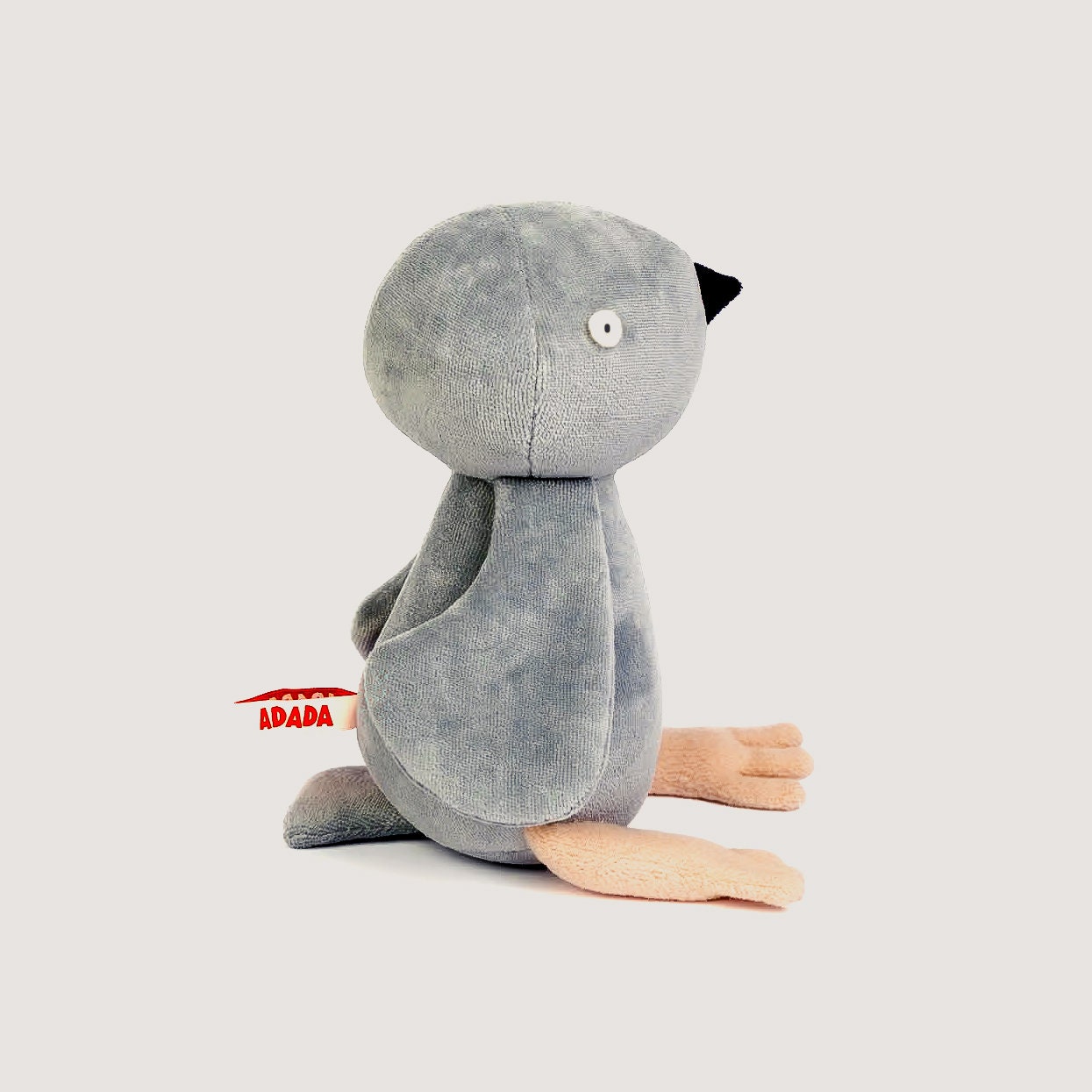 Marcel, the Pigeon Light Gray Stuffed Animal - Etsy