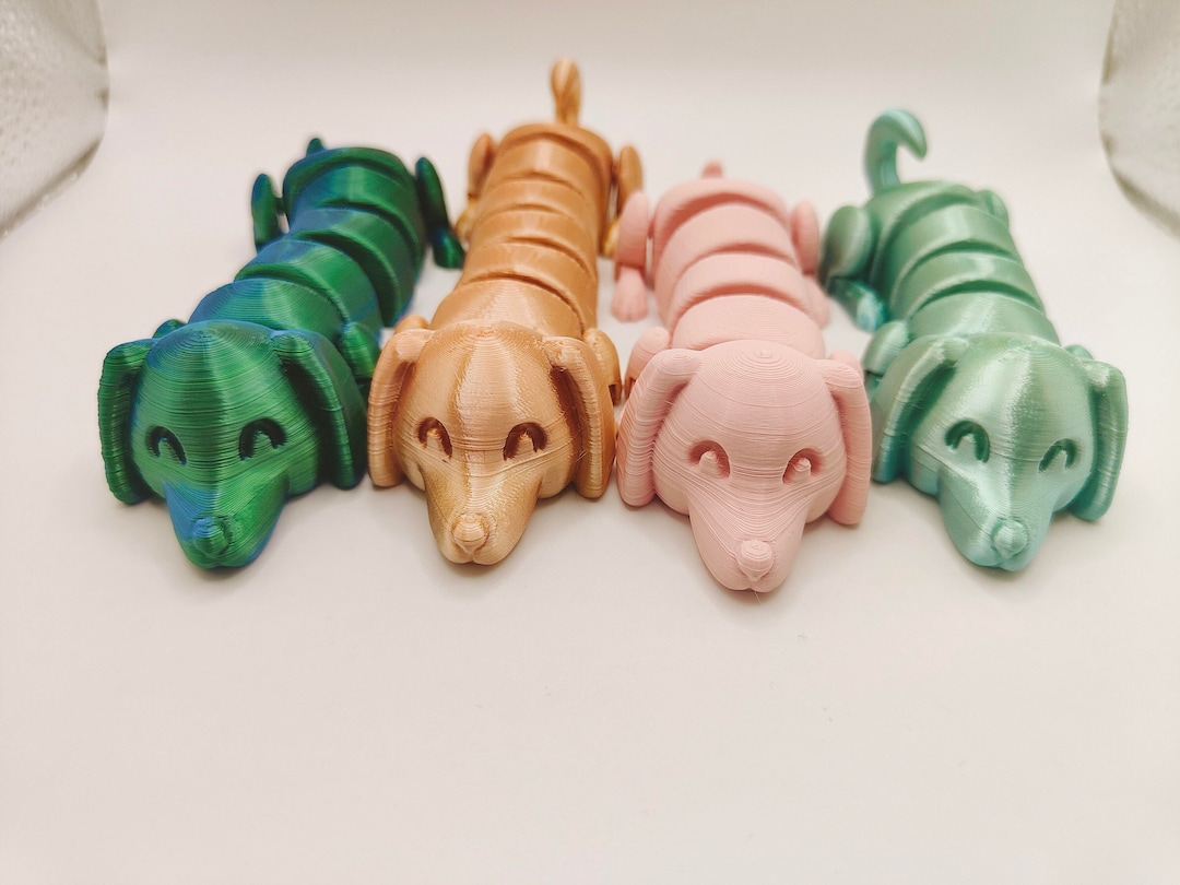 The Lazy Dog, Flexi Articulated Animal, Dachshund Toy, Home Decor, Dog ...