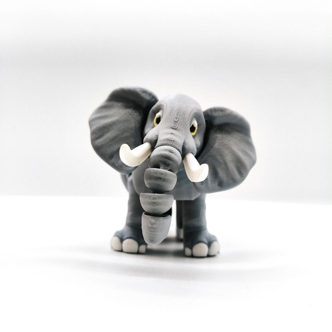 Articulated Elephant Figurine – Flexible, Fidget-friendly Elephant ...