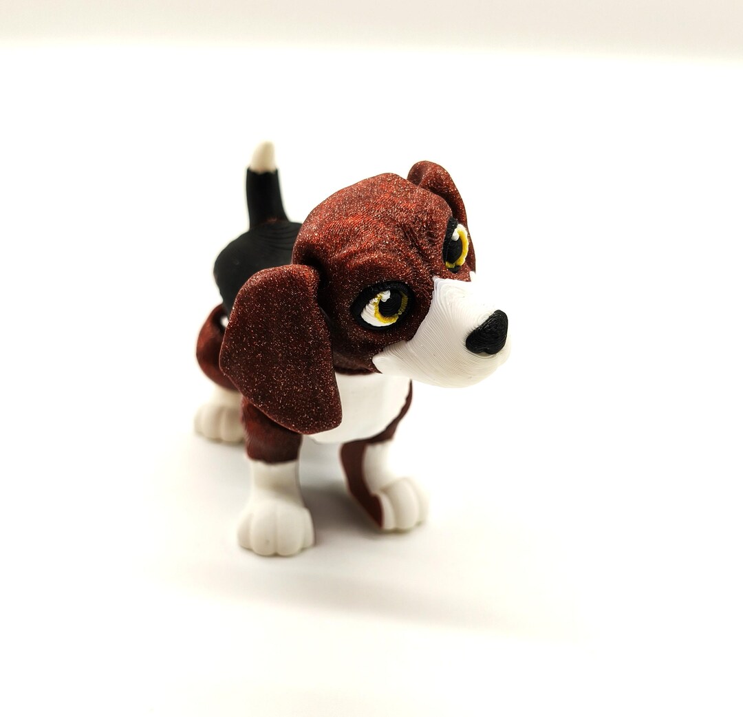 Beagle Articulated Dog Figurine Flexi | Hound Fidget Toy | Movable ...