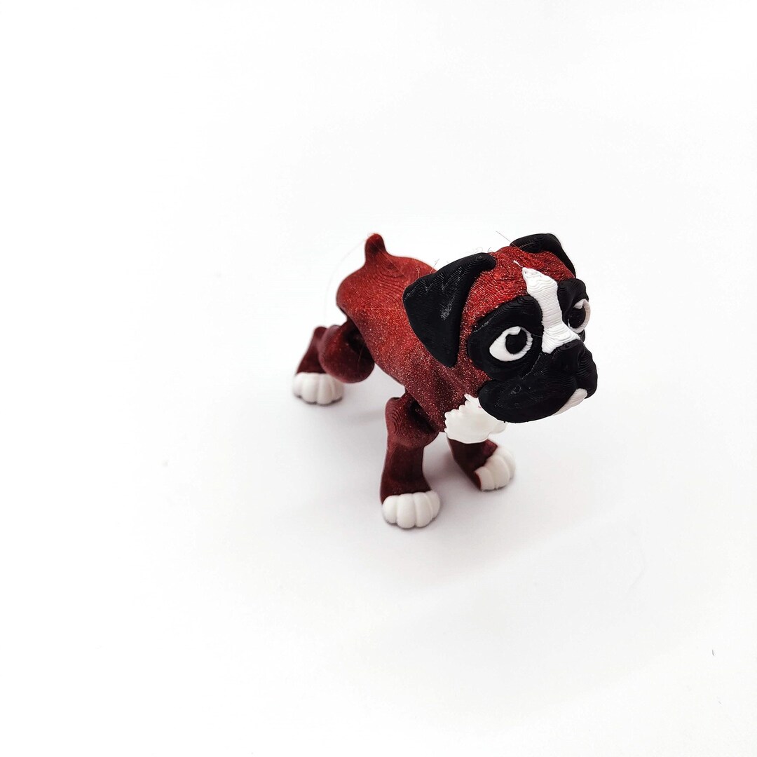 Articulated Bulldog Figurine Flexi | Dog Fidget Toy Desk Pet | Poseable ...