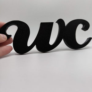 WC Sign, Toilet Sign, 3D Door Sign, Bathroom Sign for Home, Airbnb ...