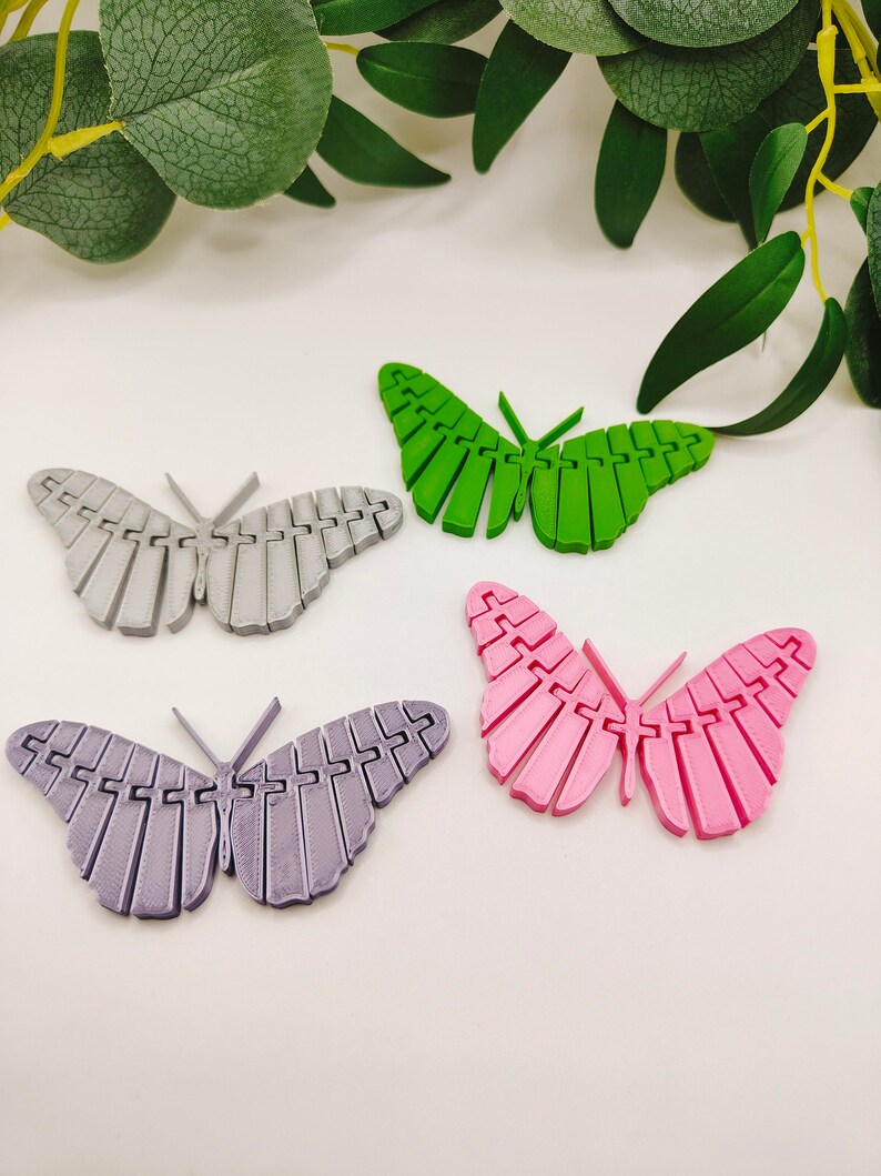 Butterfly Fidget Toy 3D Printed Articulated Flexi Butterfly - Etsy