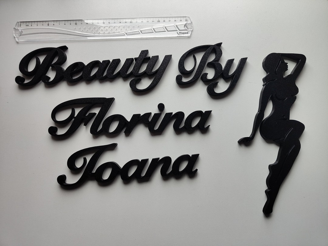 Custom Text Wall Design With/without Logo - Etsy