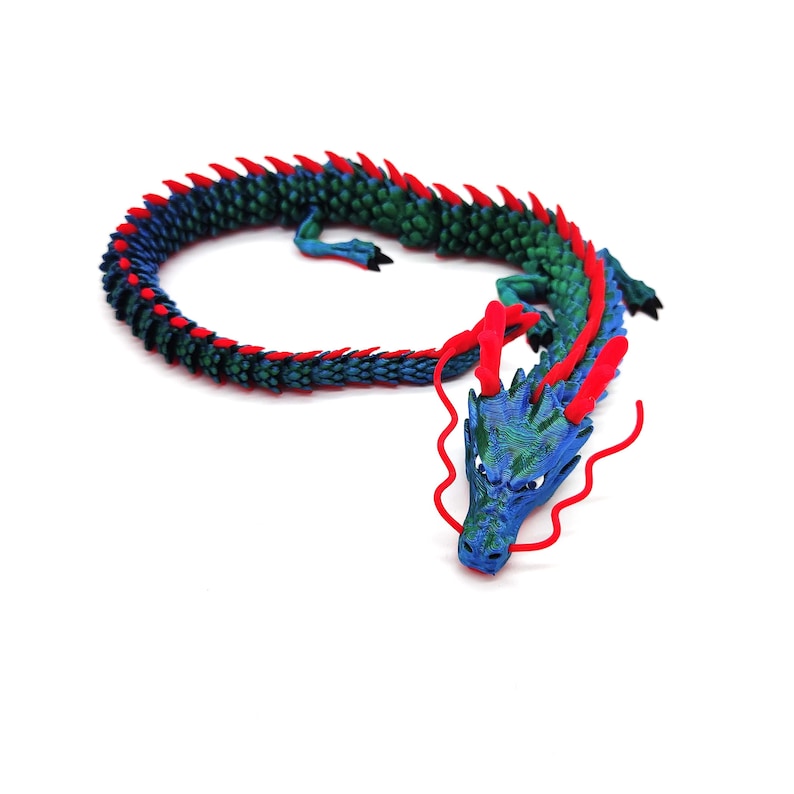 Flexi Dragon Articulated Figurine | Fidget Sensory Toy | Desk Pet ...