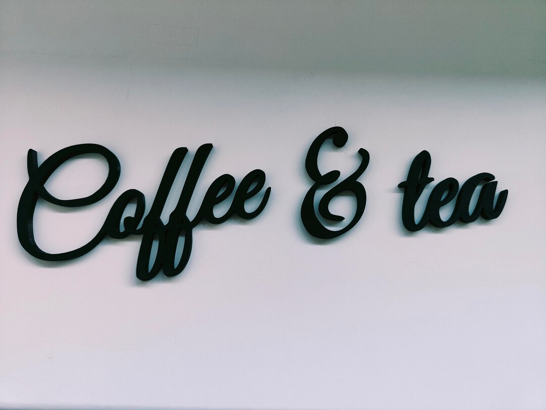 Coffee and Tea Sign, Wall Plastic Sign, Coffee Sign, Gift for Coffee ...