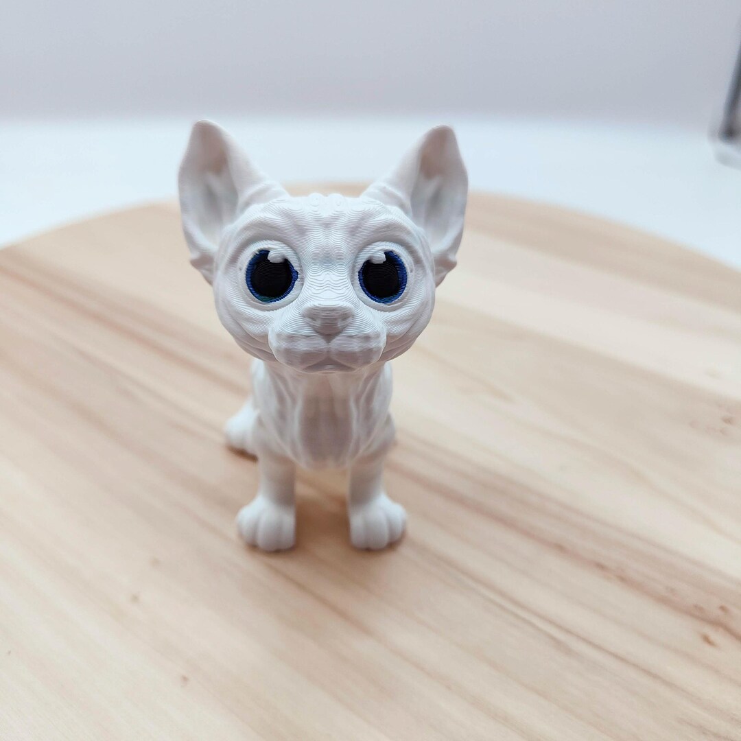 Sphynx Cat Figurine Hairless | Desk Shelf Sitter Statue | Animal Decor ...