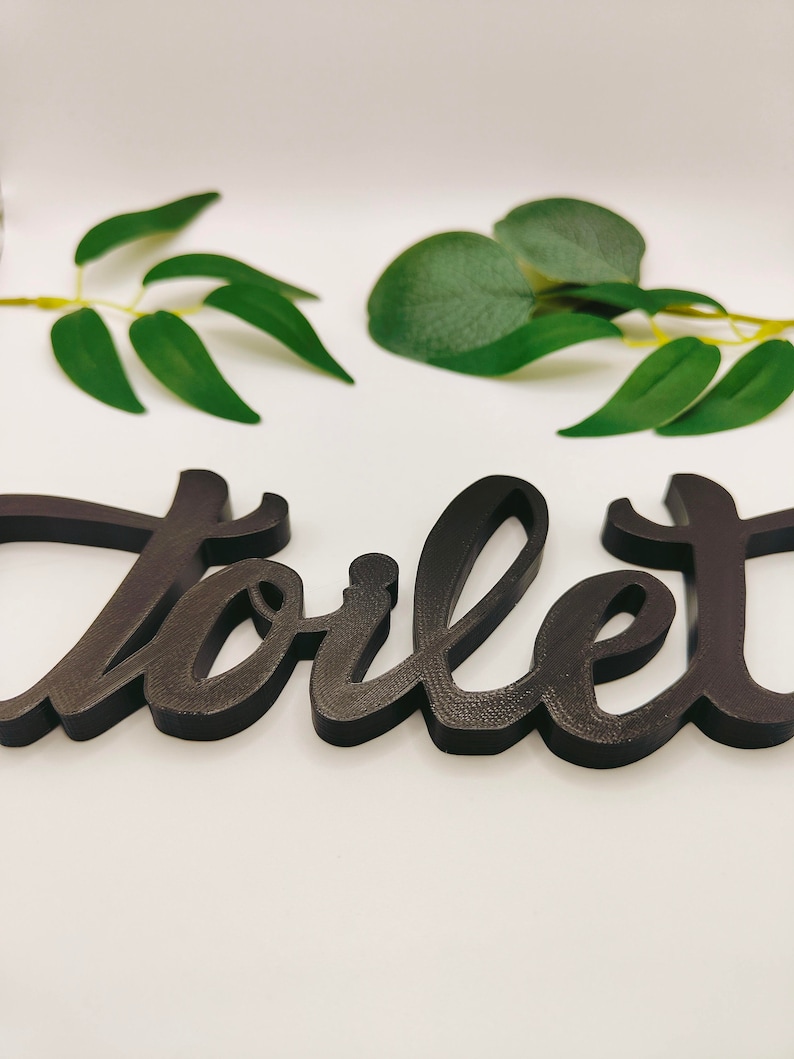 Toilet Sign | Bathroom Restroom Wall Decor | Powder Room Farmhouse ...