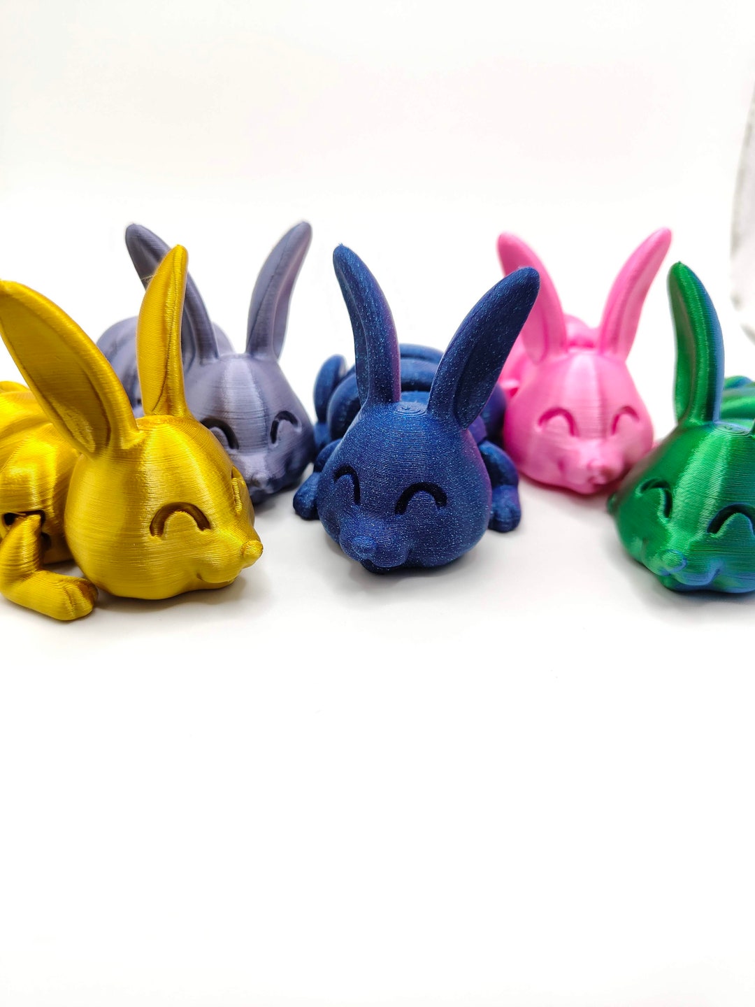 Bunny Rabbit Easter 3d Printed Articulated Flexible Custom Fidget Toy ...