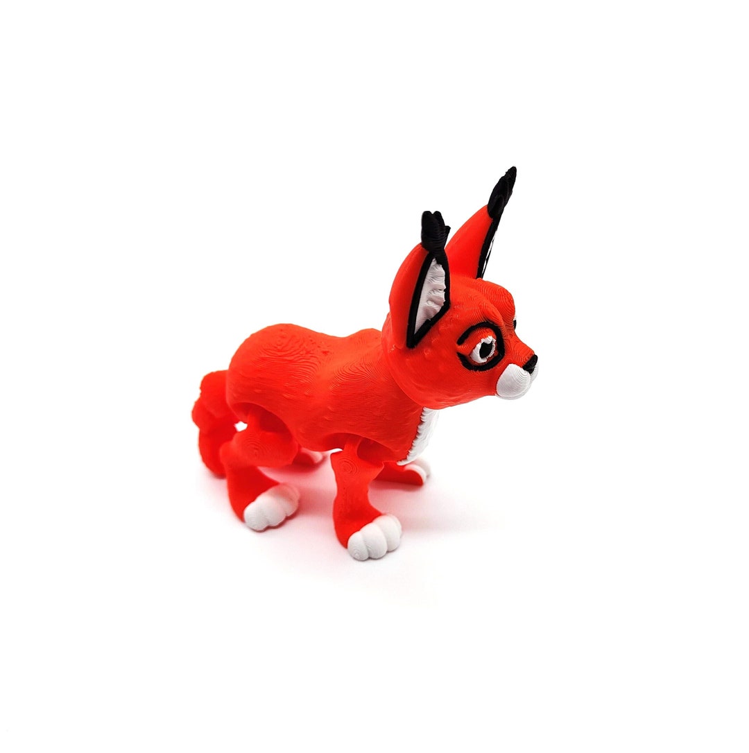 Flexible Caracal Cat Figurine –poseable Exotic Animal Sculpture, Gift ...