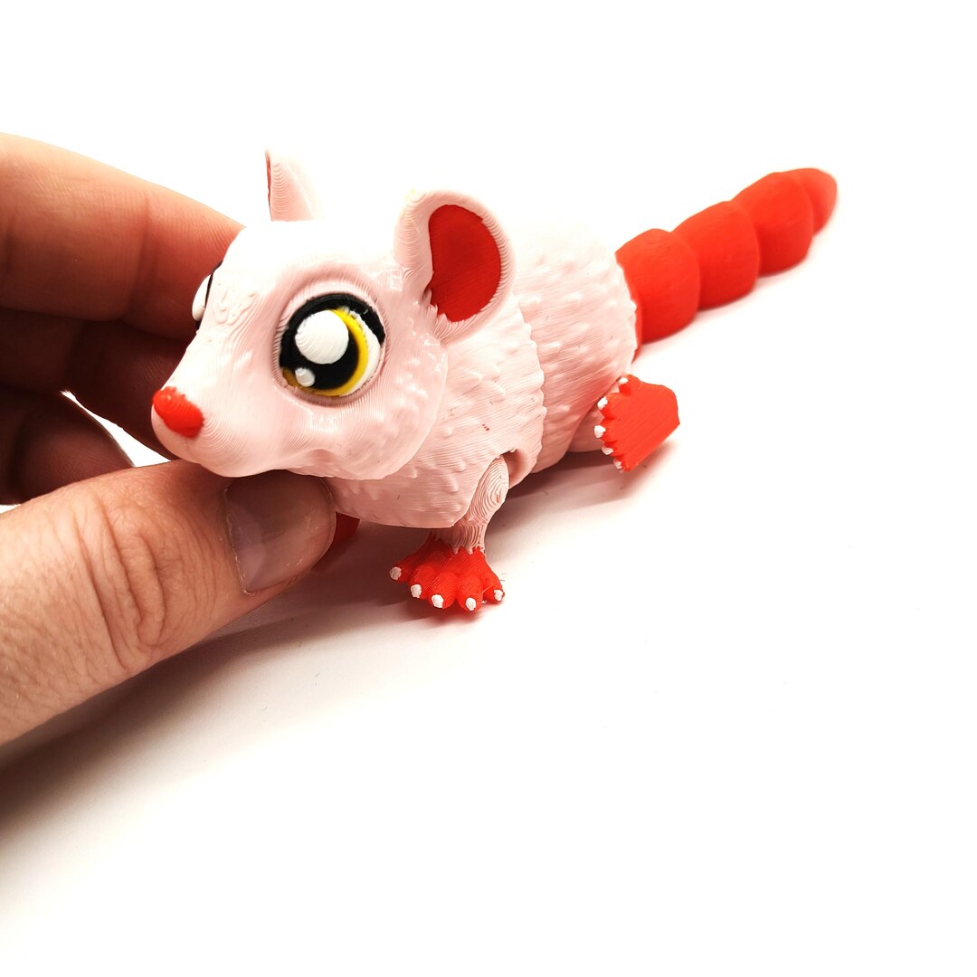 Articulated Mouse Fidget Toy | Flexible Desk Pet | Cute Animal Gift for ...