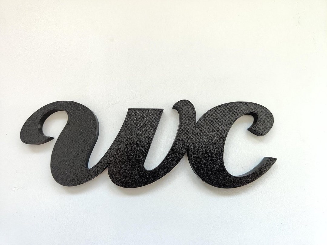 WC Sign, Toilet Sign, 3D Door Sign, Bathroom Sign for Home, Airbnb ...