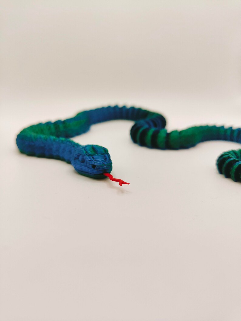Articulated Snake Flexible 3D Printed Fidget Toy Desk - Etsy