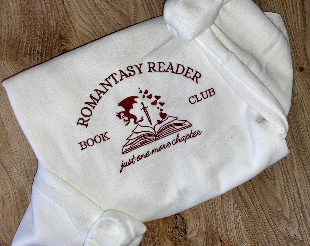 Embroidered Romantasy Reader Book Club Sweatshirt, Bookish Sweatshirt ...