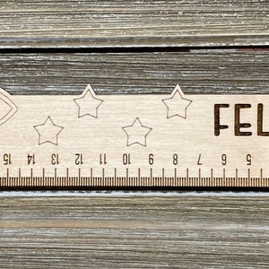 Personalized Kids Name Wooden Ruler, Back to School Ruler, 20cm Ruler ...