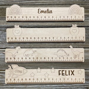 Personalized Kids Name Wooden Ruler, Back to School Ruler, 20cm Ruler ...