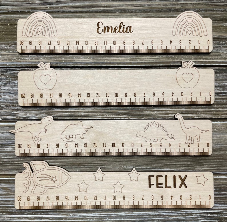 Personalized Kids Name Wooden Ruler Back to School Ruler - Etsy