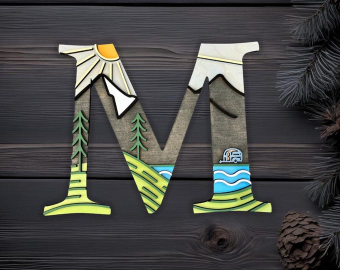 Monogram Camping RV Life 3D Wall Decor, Home Away From Home Decor ...
