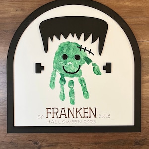 Halloween Frankenstein DIY Handprint Gift, Halloween Ghost DIY ...