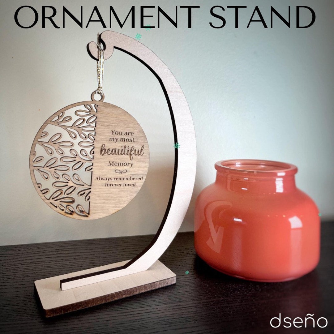 Ornament Display Stand, 7” Tall Display Stand for Memorial Ornament ...