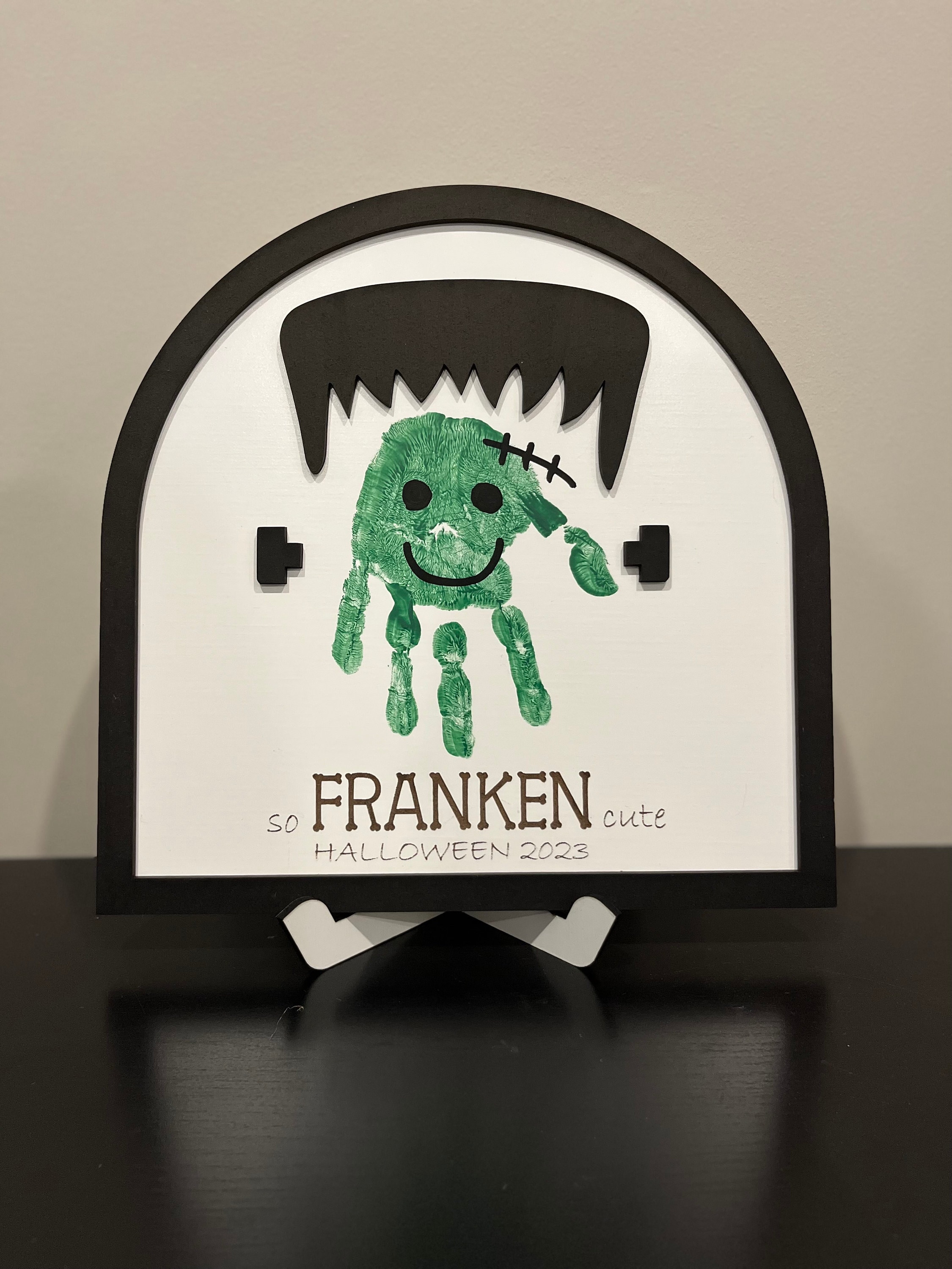 Halloween Frankenstein DIY Handprint Gift, Halloween Ghost DIY ...