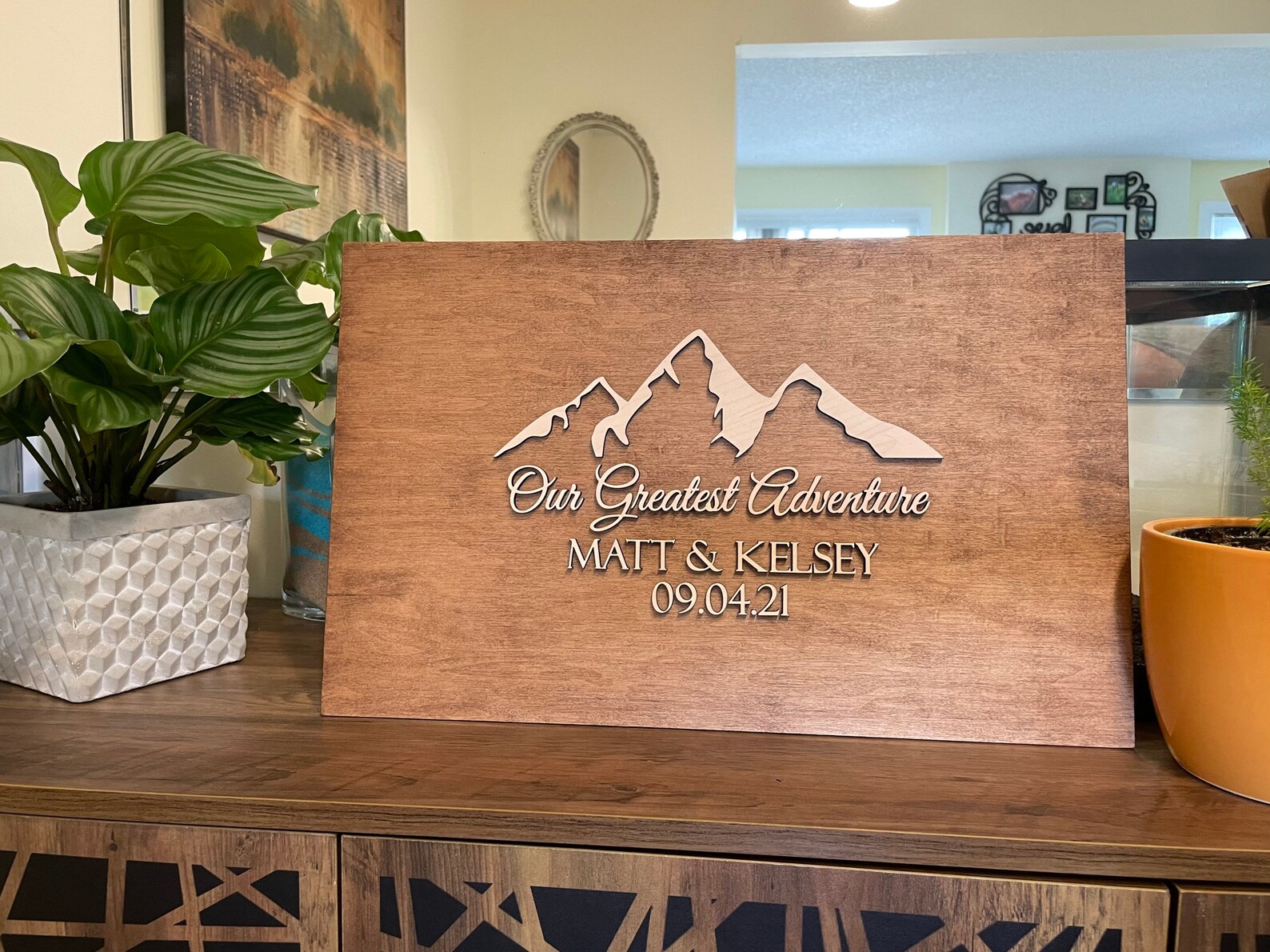 12x20 Wooden Personalized Guest Signing Board Rustic Mountain - Etsy