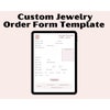 Order Form Template for Custom Jewelry Business - Etsy