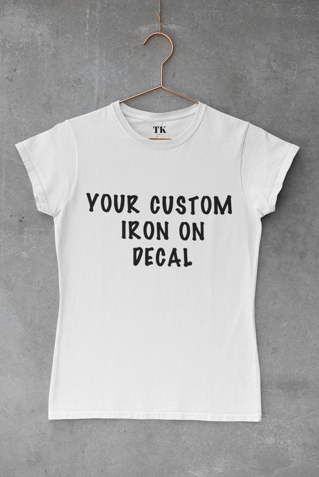 Custom Iron on Vinyl Decal for T-shirts - Personalized Heat Transfer ...