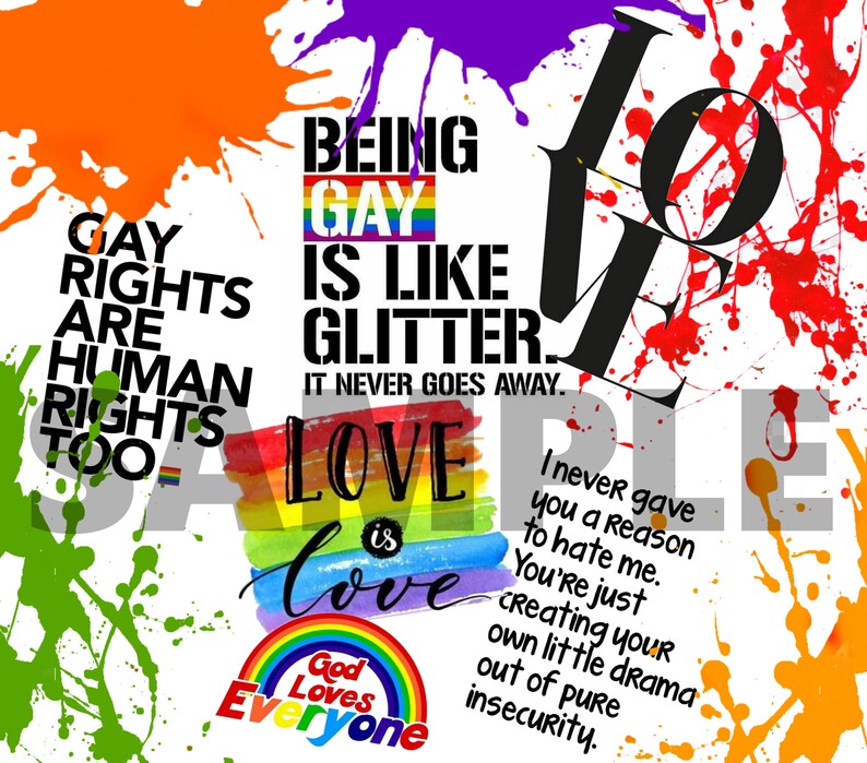LGBTQ Gay Pride Tumbler Wrap PNG Sublimation Designs Download - Etsy