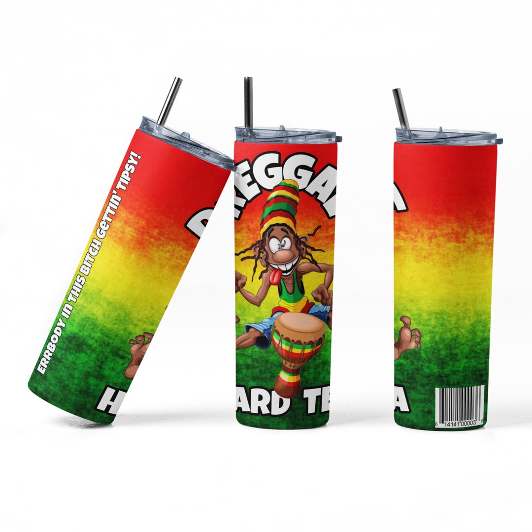 Reggae Hard Tea Tumbler Wrap, Reggae Tea PNG Sublimation Designs ...