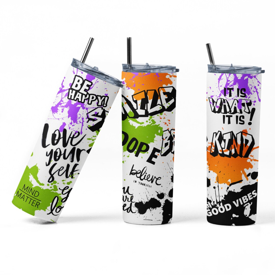 Word Splash Graffiti Tumbler Wrap, PNG Sublimation Designs Download ...