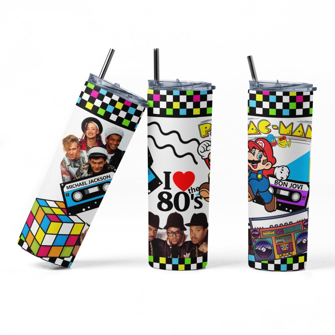 I Love the 80s Tumbler Wrap, 80s PNG Sublimation Designs Download - I ...