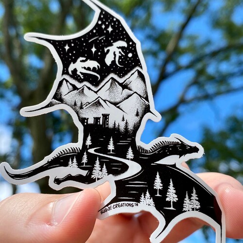 DND Sticker DRAGON Sticker Dragon D20 Sticker Undead - Etsy